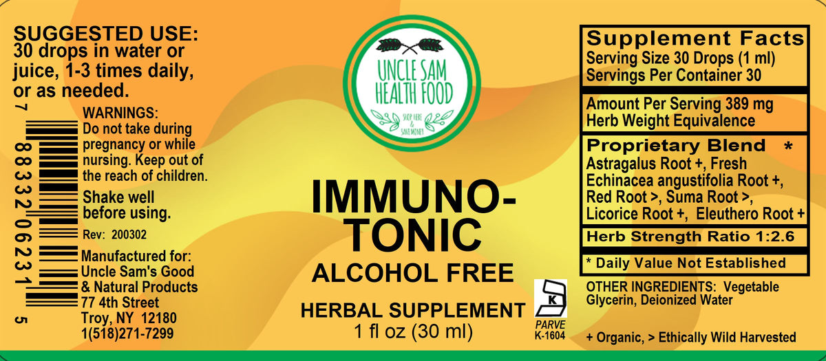 Immuno Tonic Liquid – Uncle Sam’s Health Food