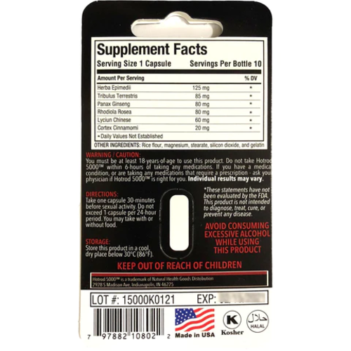 Hotrod 5000 10 Pills | Male Performance Enhancer | Free Shipping | Kos ...